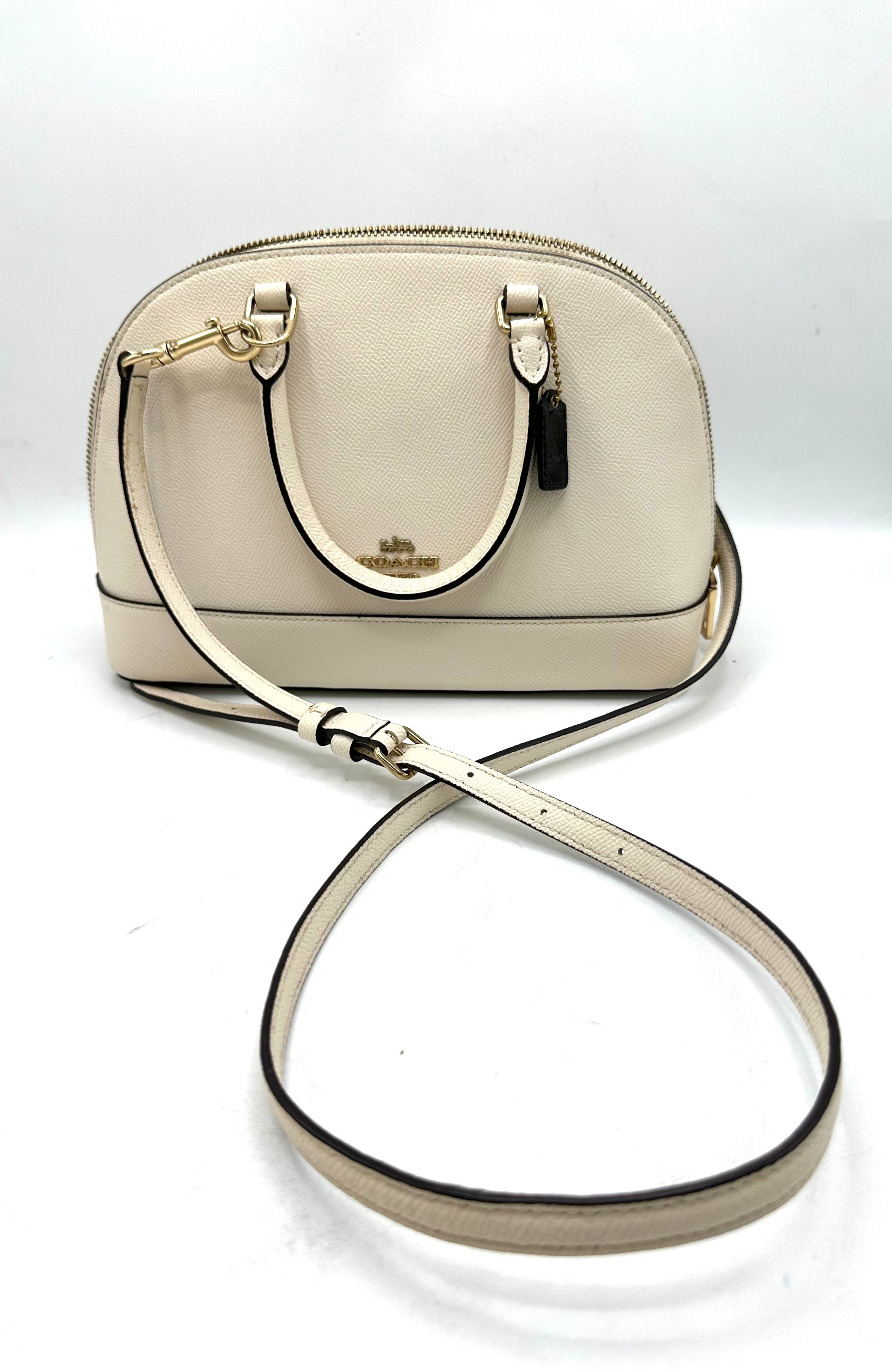 Coach Mini Sierra Satchel – Crossgrain Leather (Blossom / Chalk ...