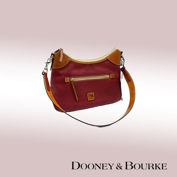 Dooney & Bourke Pebble Grain Hobo – Wine Pebble Grain Leather – KismetMags